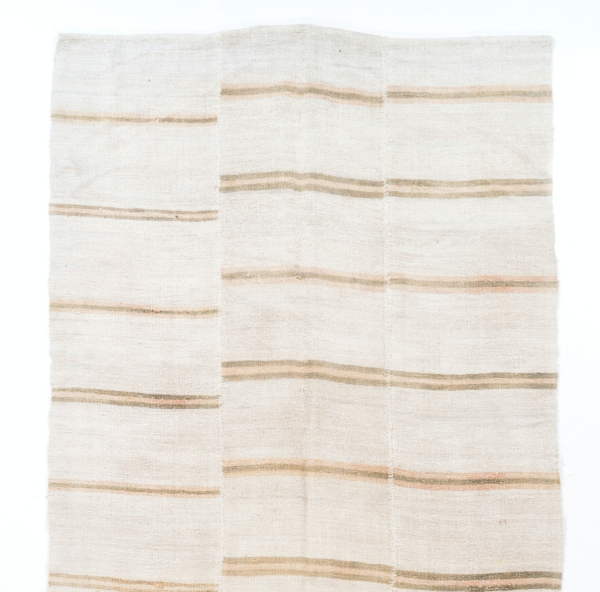 Late 20th Century Striped Turkish Kilim Made of Hemp. 5.6x12 Late 20th Century Striped Turkish Kilim Made of Hemp. 5.6x12