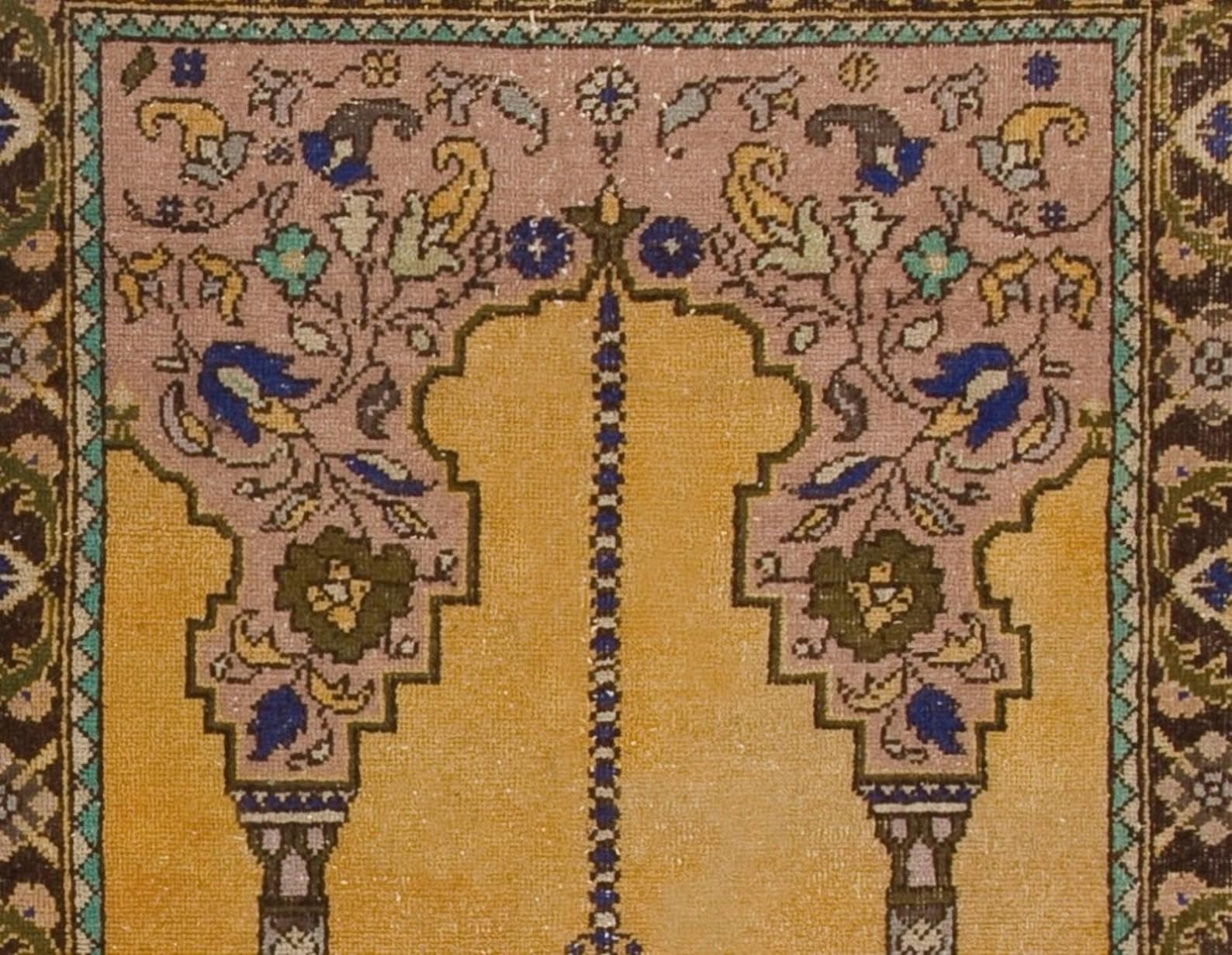 Vintage Handmade Prayer Rug Depicting a Chandelier Couple of - Etsy