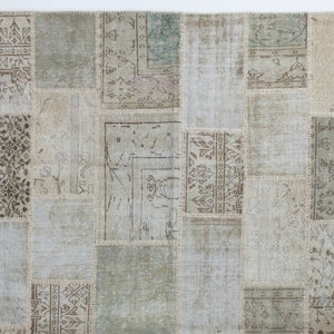 Modern Patchwork Rug. Handmade From Vintage Carpets, Custom Options ...