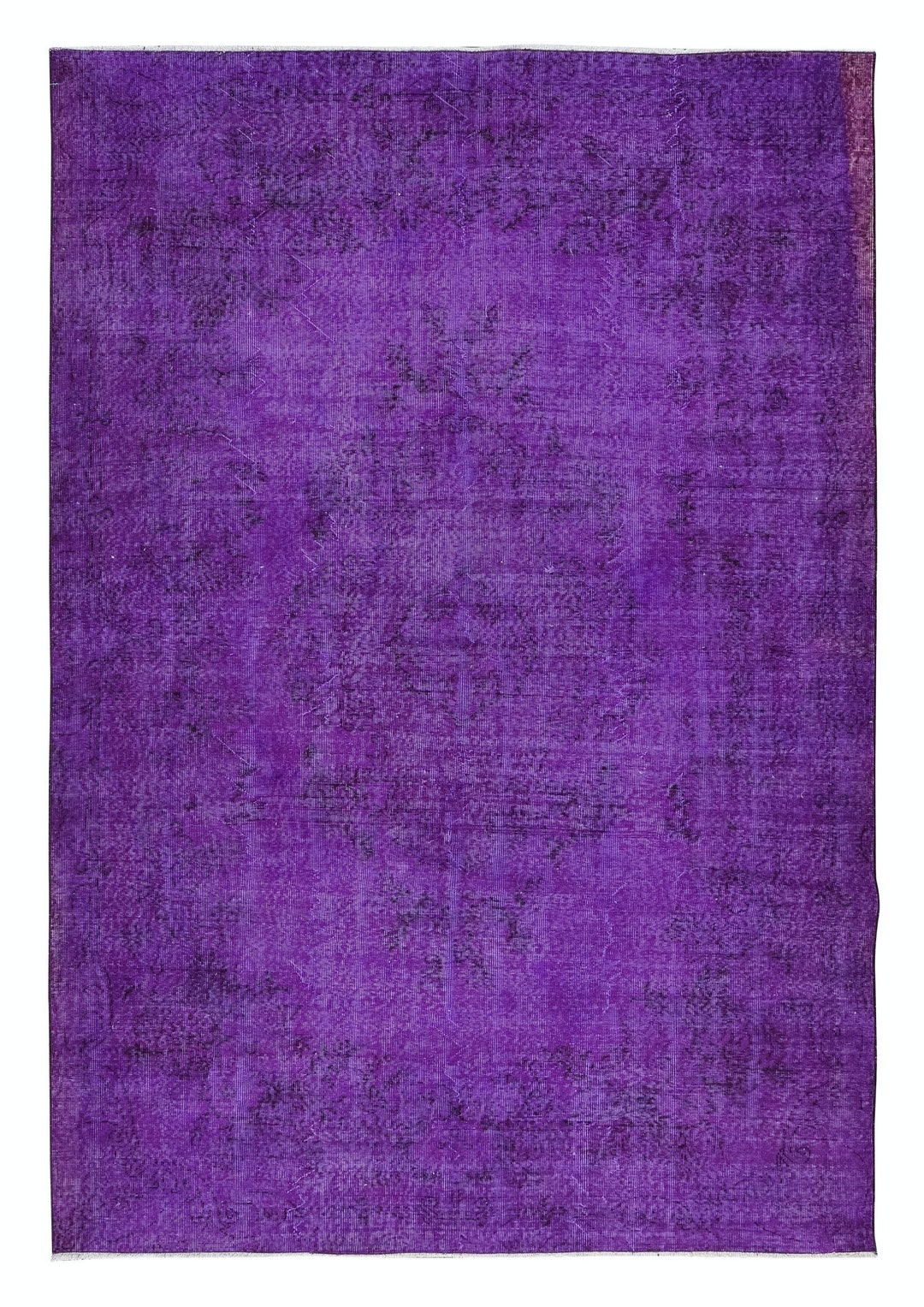 6.7x10 Ft Violet Purple Turkish Rug, Modern Hand-knotted Carpet ...