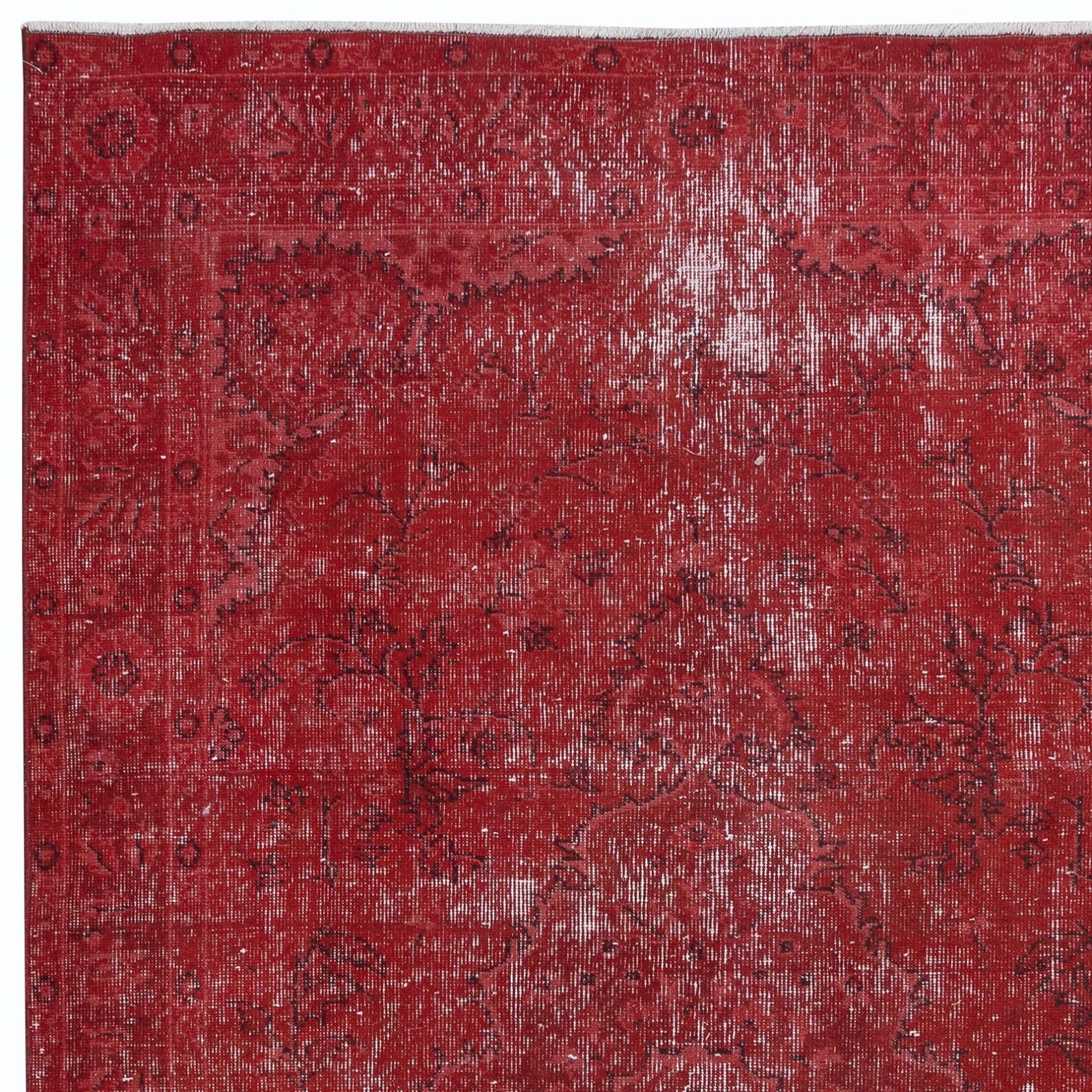 Red Vintage Turkish Rug, Modern Handmade Carpet, Home Decoration. 5.2x8 ...