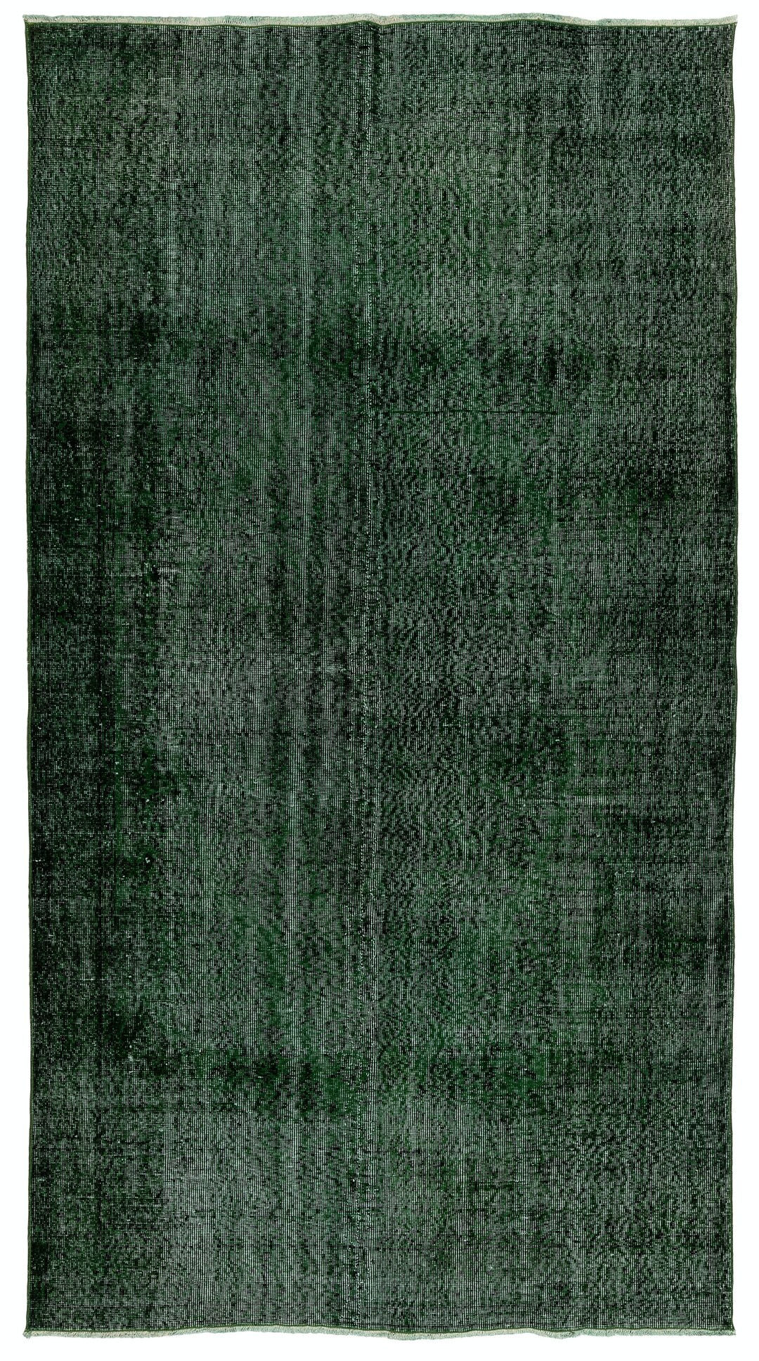 Mid-20th Century Area Rug Over-dyed in Solid Green for Modern Interiors ...