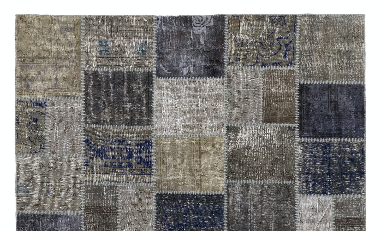 Modern Patchwork Rug. Handmade From Re-dyed Vintage Carpets - Etsy