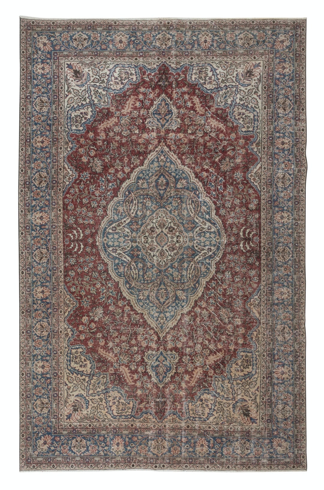 Traditional Ottoman Rug, Circa 1950, Vintage Handmade Turkish Carpet ...