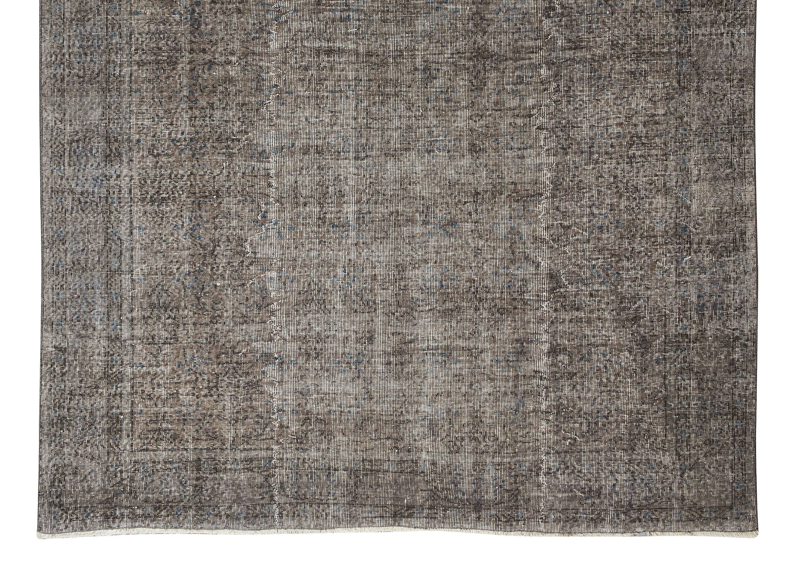 Vintage Area Rug Over-dyed in Gray for Modern Interiors - Etsy
