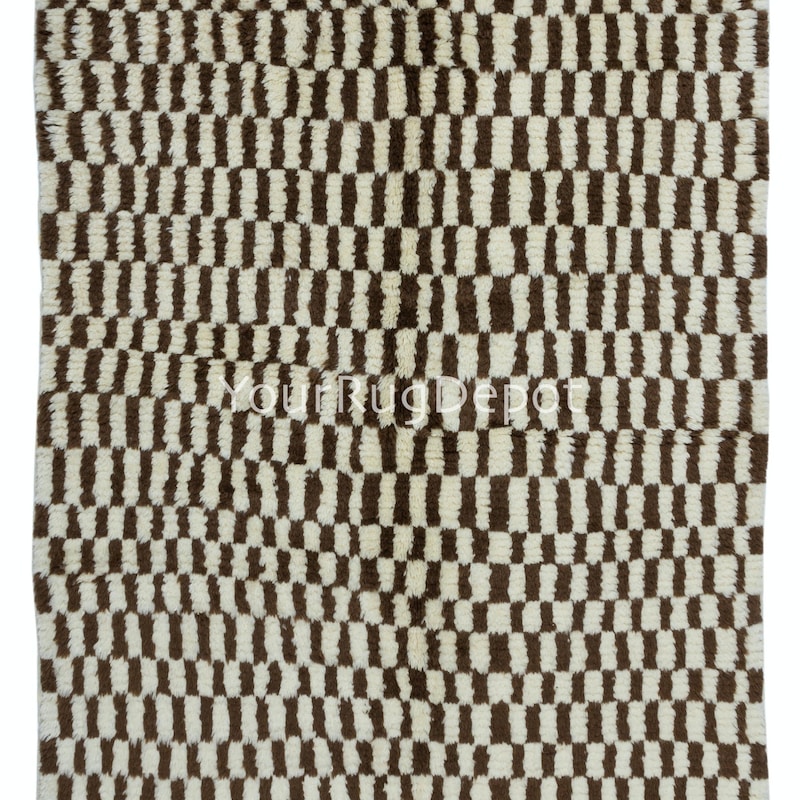 Checkered Wool Tulu Rug - Etsy