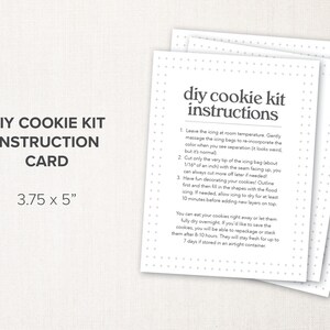 DIY Cookie Kit Instruction Card. DIY Cookie Box Instructions Card ...