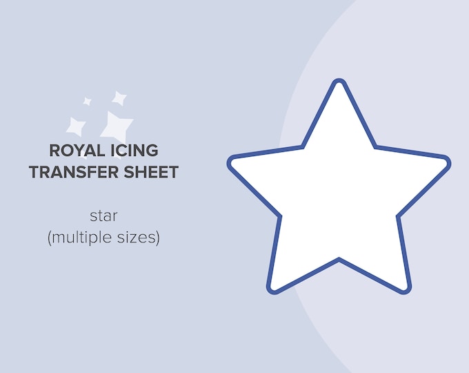 Star Royal Icing Transfer Sheet - Etsy Canada