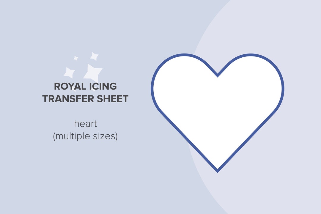 Heart Royal Icing Transfer Sheets • INSTANT DOWNLOAD - Etsy