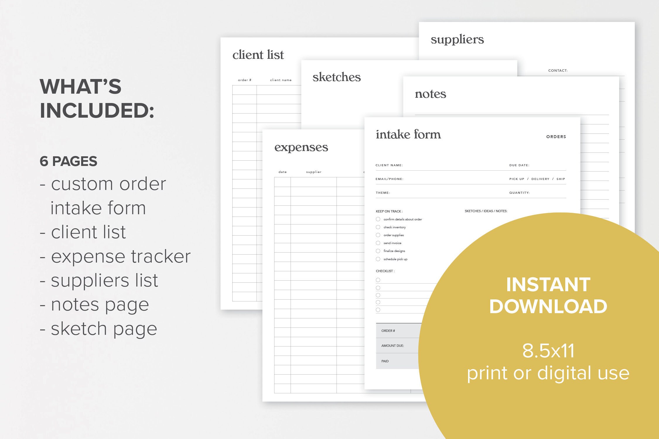Bakery Business Workflow Sheets, Cookie Orders, Bakery Invoices, Bakery ...
