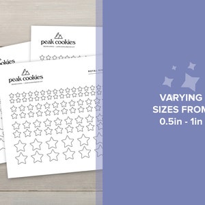 Star Royal Icing Transfer Sheets • INSTANT DOWNLOAD - Etsy