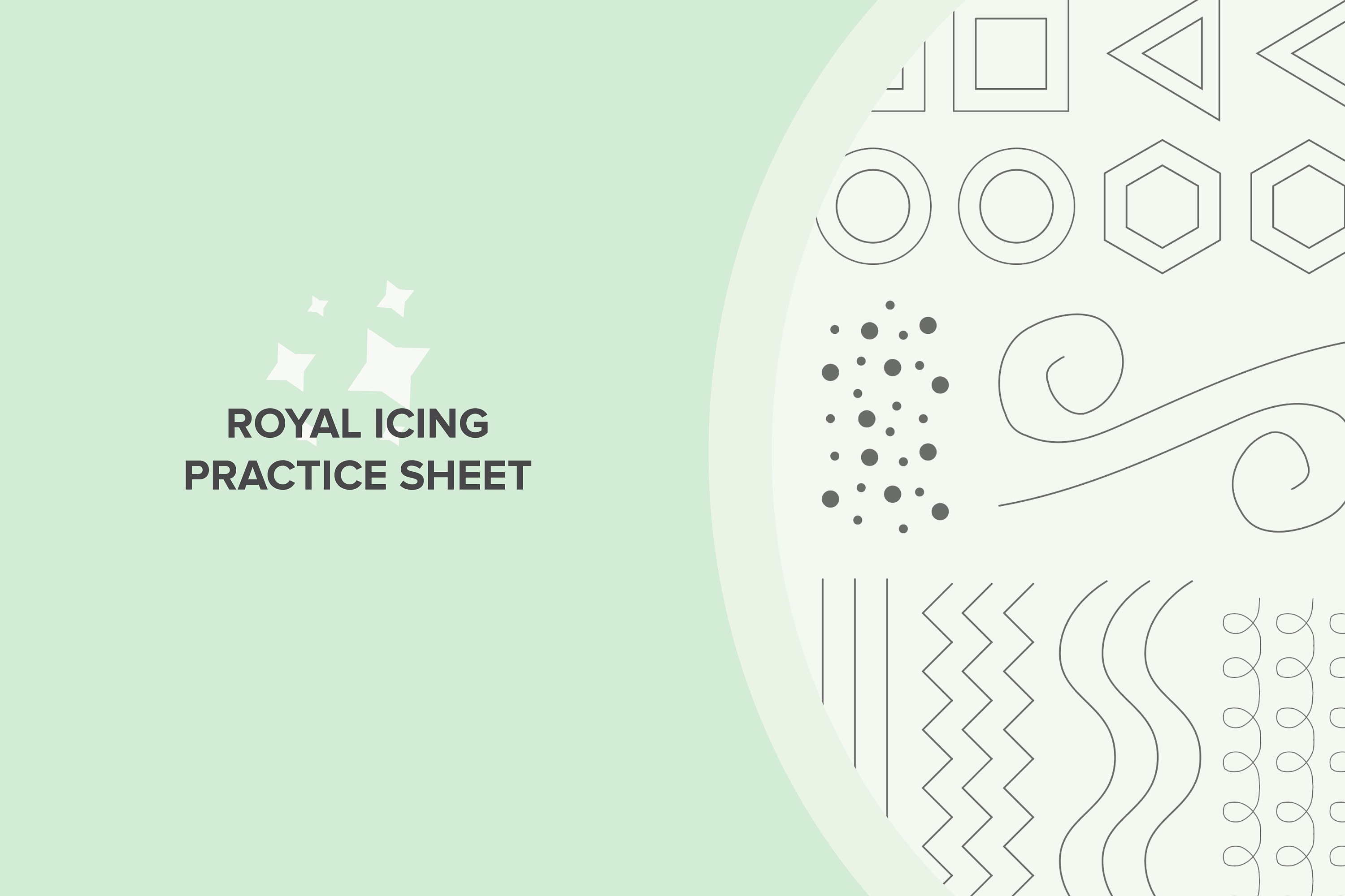 Royal Icing Beginner Piping Guide Practice Sheet • INSTANT DOWNLOAD - Etsy