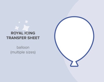 Balloon Royal Icing Transfer Sheets, INSTANT DOWNLOAD - Etsy