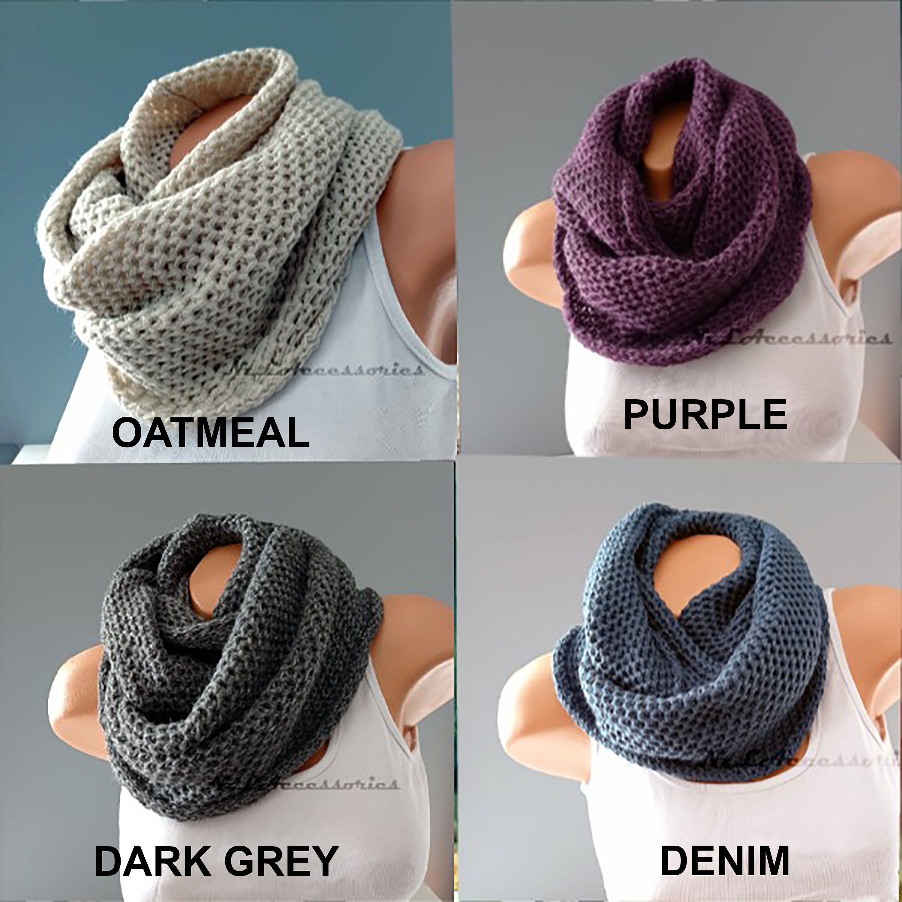 Christmast Sale, Handmade Scarves, Infinity Scarves, Knit Scarf, Chunky ...