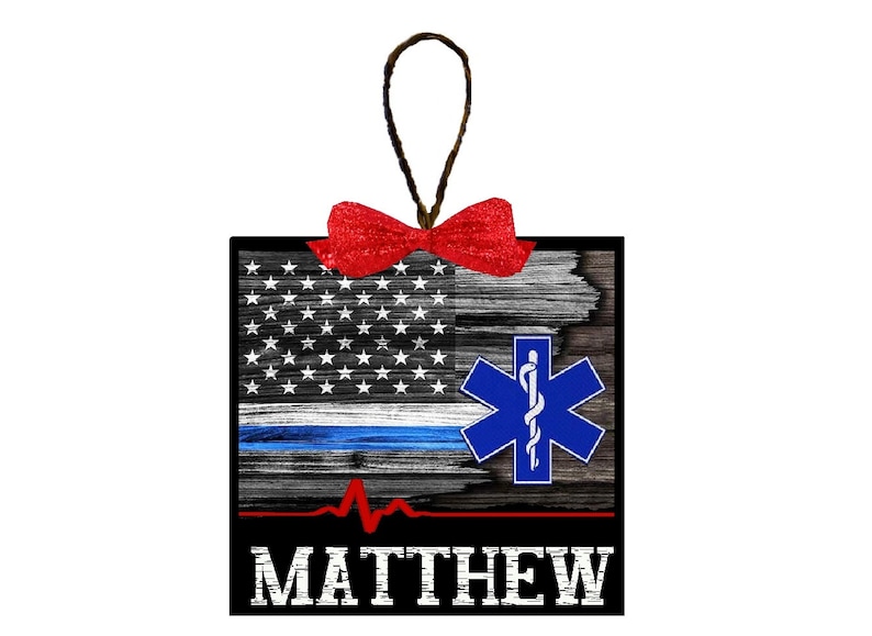 EMT Paramedic Gifts Personalized Christmas Tree Ornament With Name - Etsy