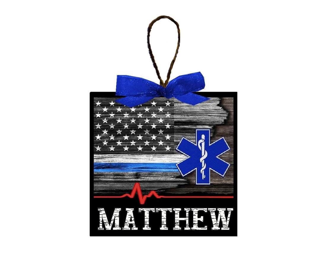 EMT Paramedic Gifts Personalized Christmas Tree Ornament With Name - Etsy