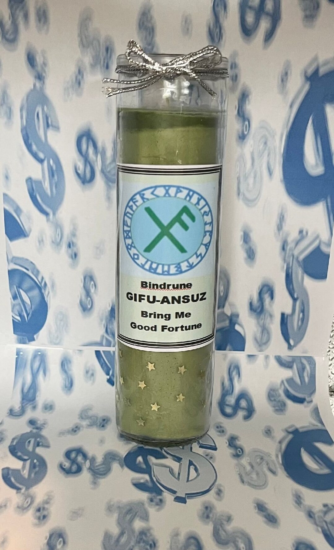 RUNES Gifu & Ansuz good Fortune Forest Green CANDLE - Etsy