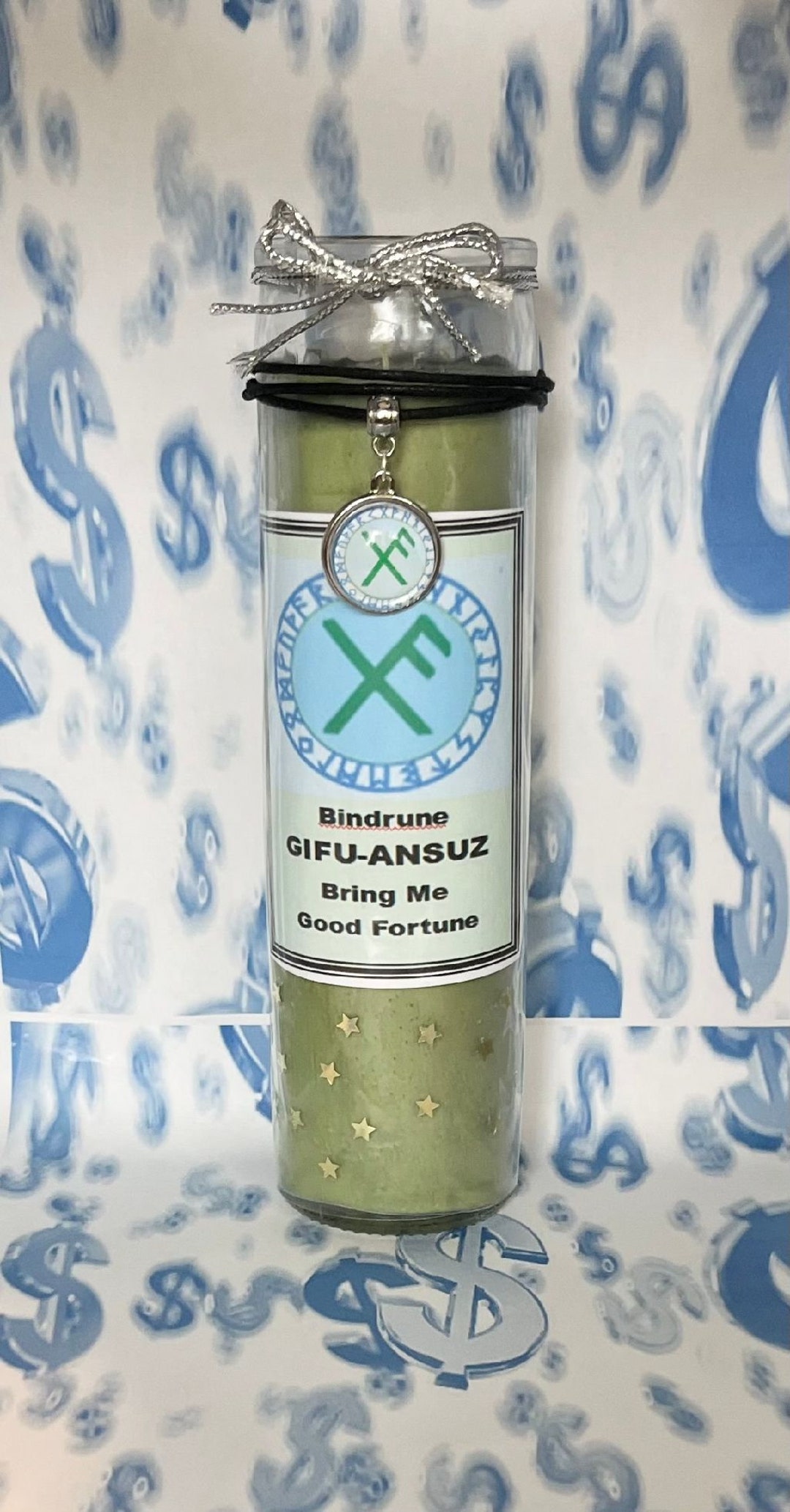 RUNES Good Luck Gifu & Ansuz good Fortune Forest Green - Etsy