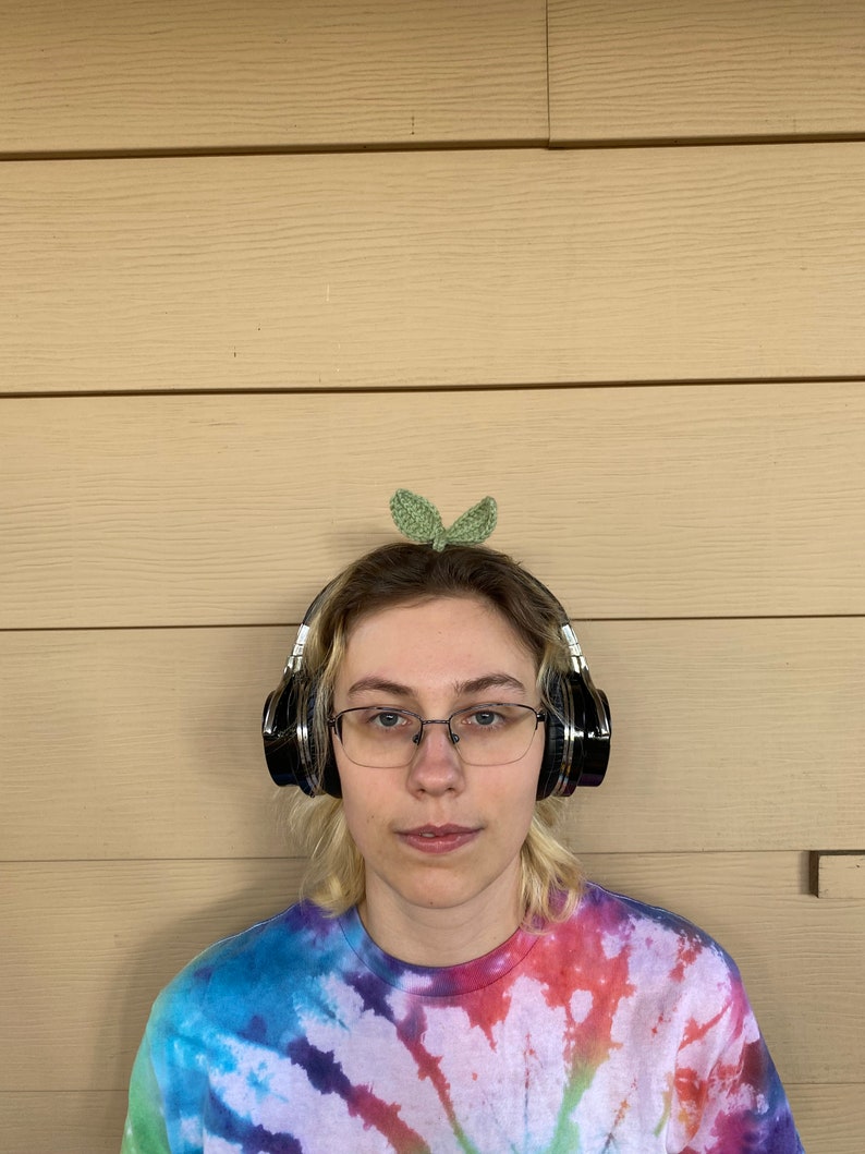 Crochet Headphone Sprout Accessory - Etsy
