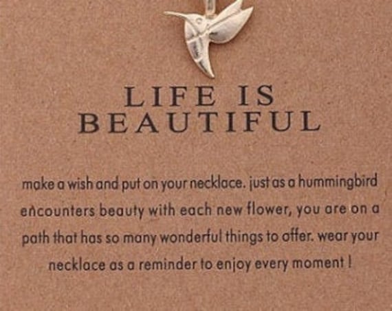 Charm necklace with a message Meaningful gift for her | Etsy