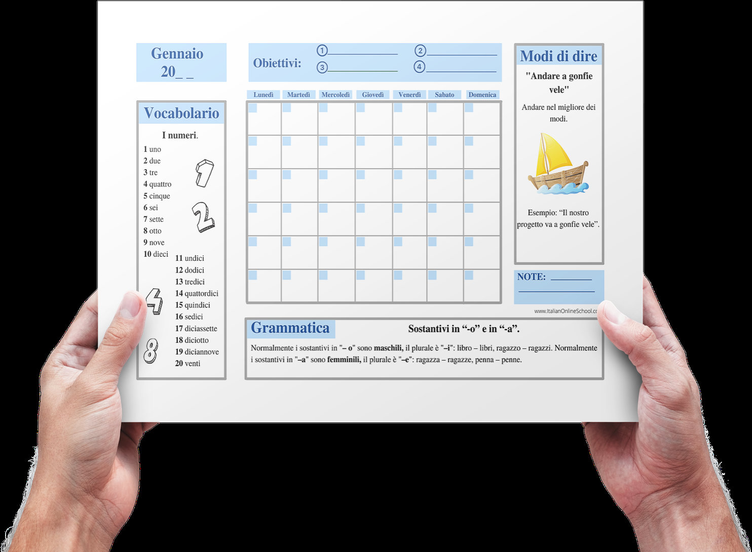 BEGINNER - Monthly Printable Planner, Grammar Rules (beginner Level ...