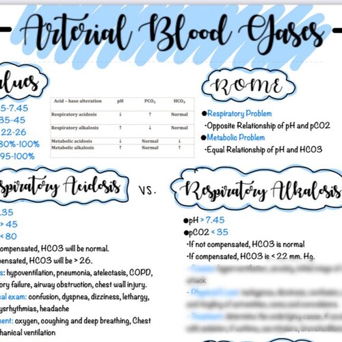 Arterial Blood Gases Abgs NCLEX Nursing Notes Nursing - Etsy Arterial Blood Gases Abgs NCLEX Nursing Notes Nursing - Etsy