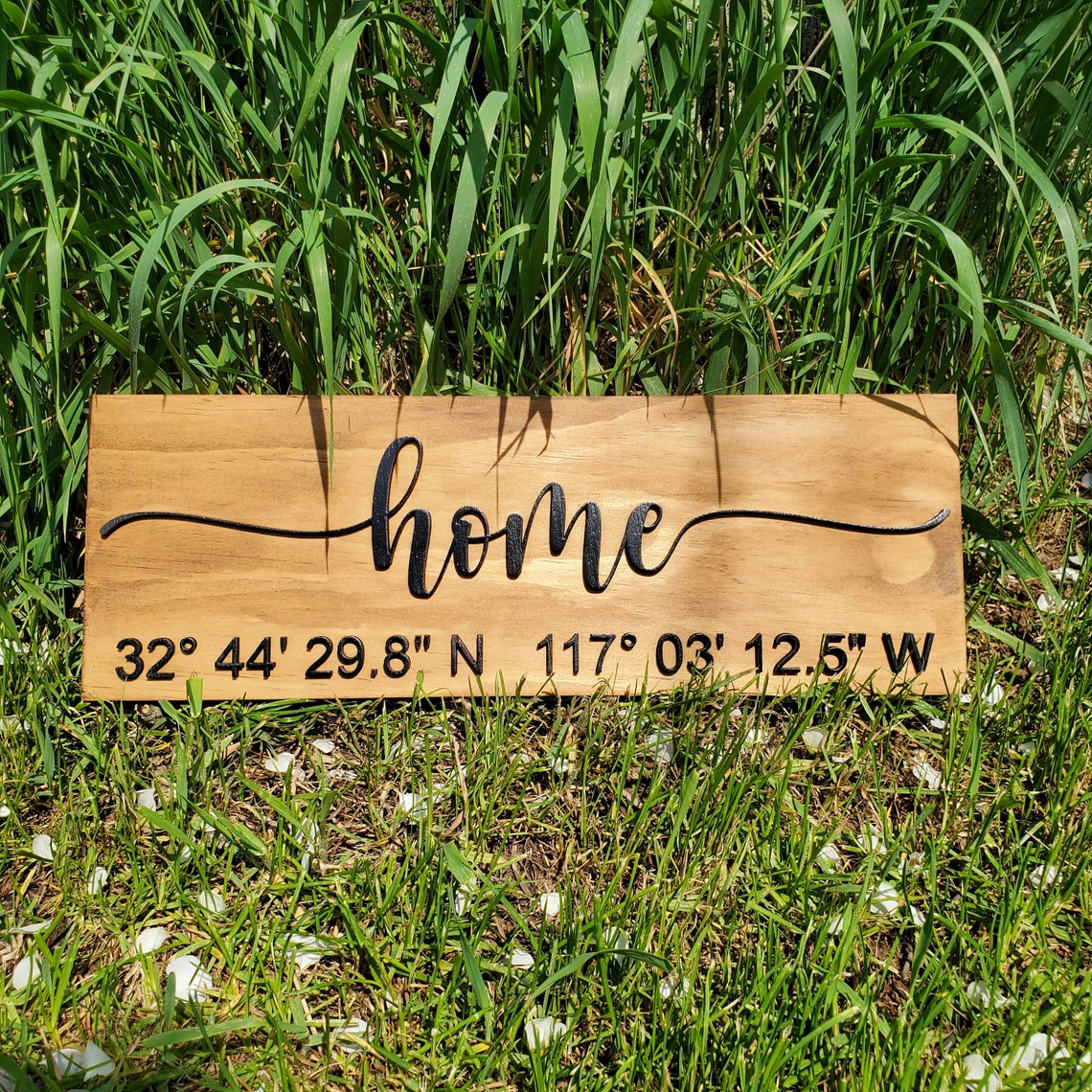 Home Coordinates Sign Home Sign Custom Wood Sign 3D - Etsy