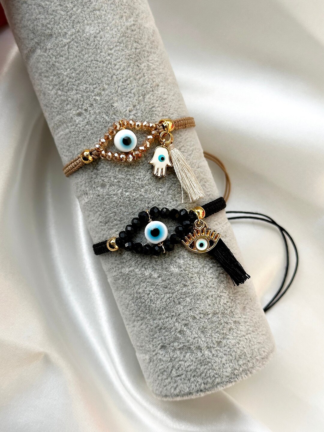 Intertwined Mysticism: Crystal Bead Eye With Angel Eye and Enchanting ...