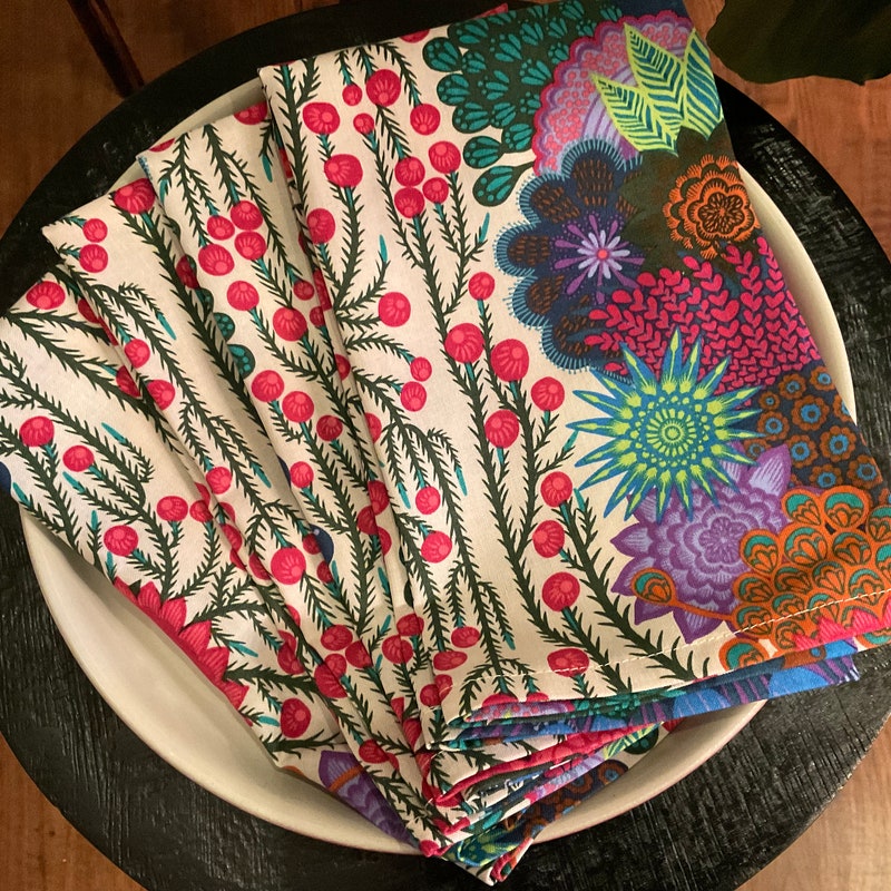 Floral Cloth Napkin - Etsy