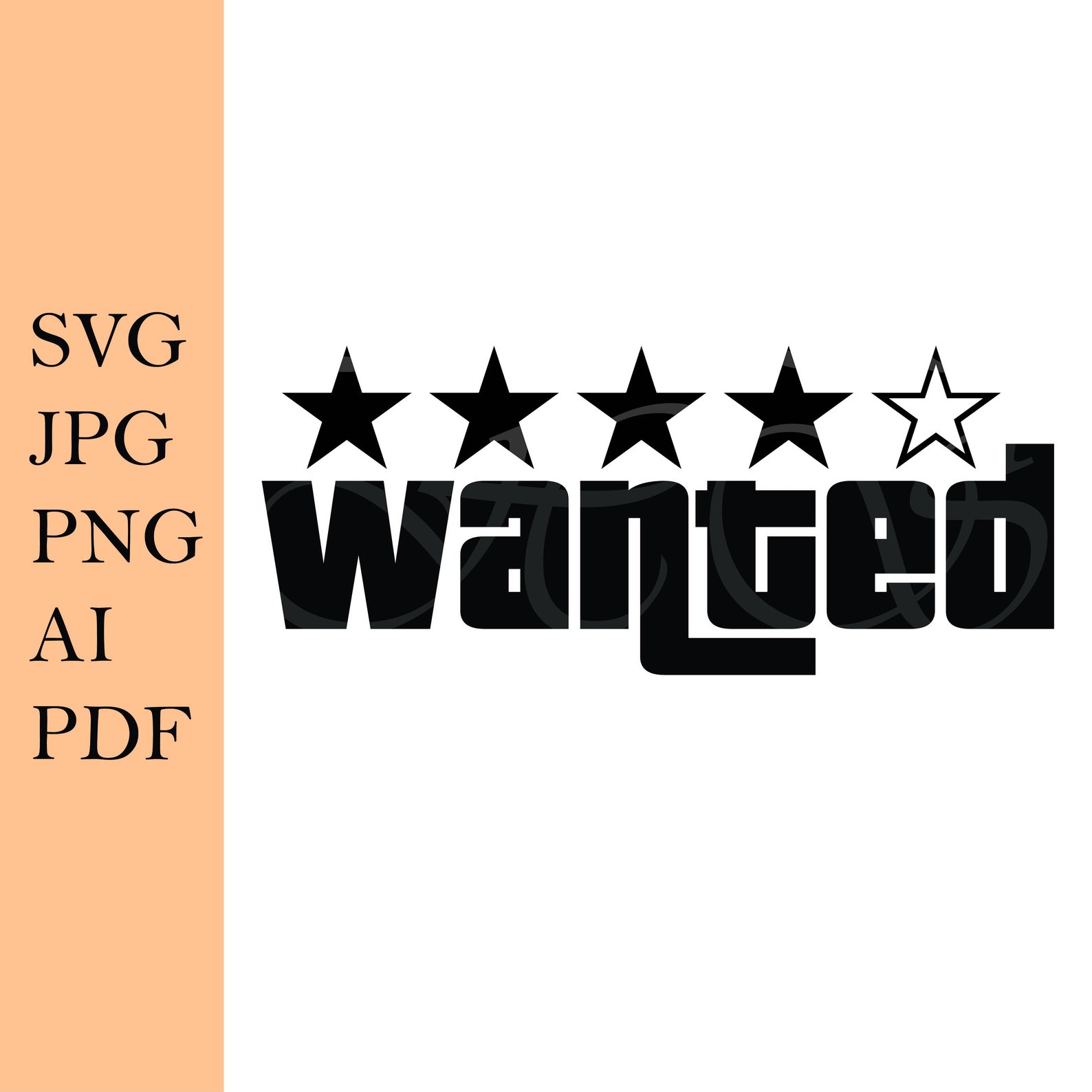 GTA Wanted Stars Sticker SVG and Other Files - Etsy