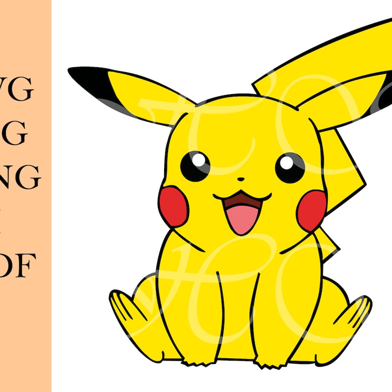 Pikachu Clipart Vector - Etsy