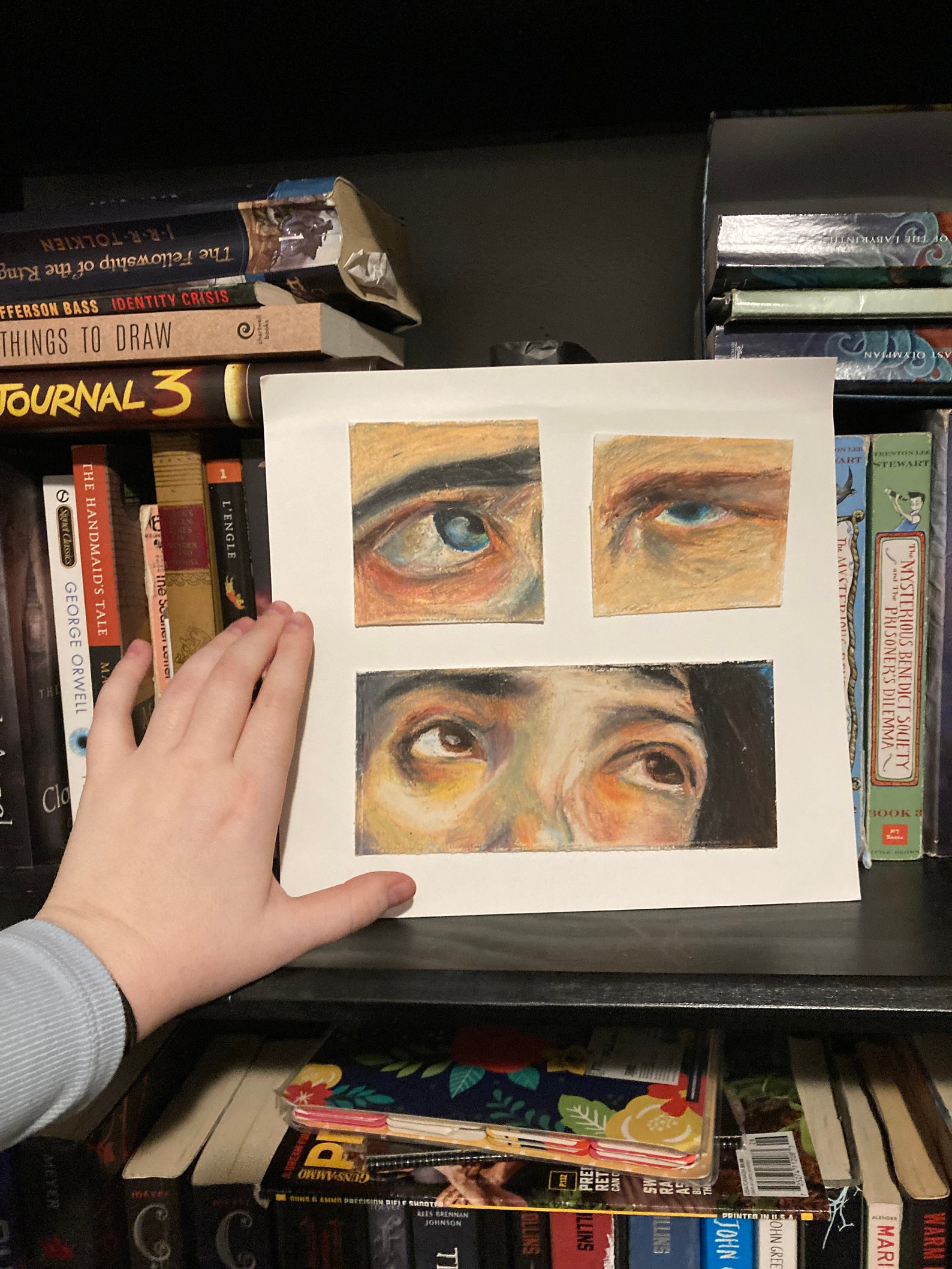 Sketches of Eyes From Renaissance Paintings Handdrawn Oil Pastels on ...