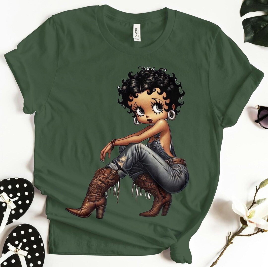 BETTY BOOP RODEO Country Small Town Girl Cowgirl Boots on the Ground ...