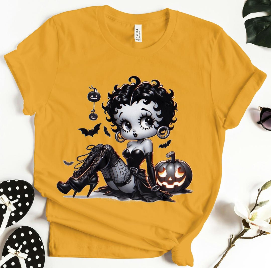 BETTY BOOP WITCH Halloween Spooky Pumpkin Scary Bats Halloween Beauty ...