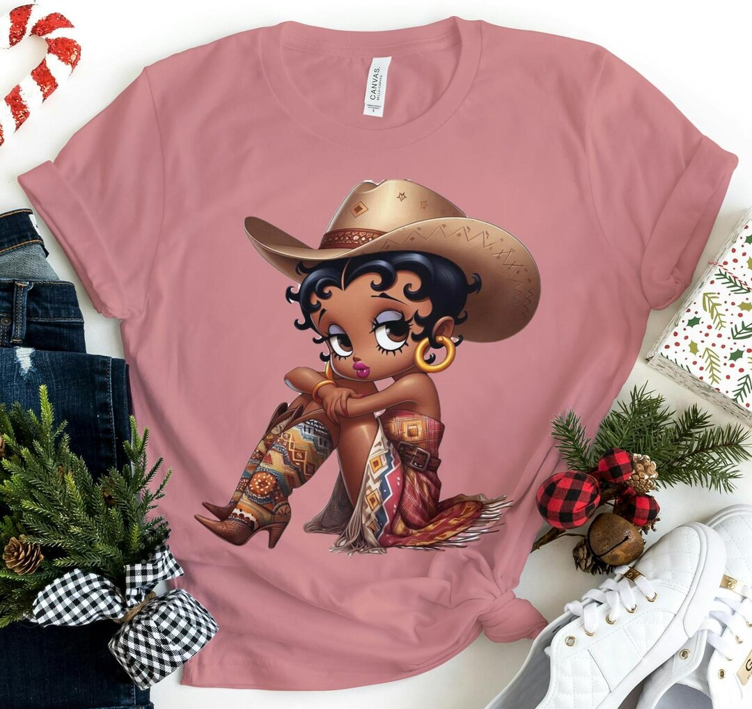 BETTY BOOP RODEO Country Small Town Girl Cowgirl Boots on the Ground ...