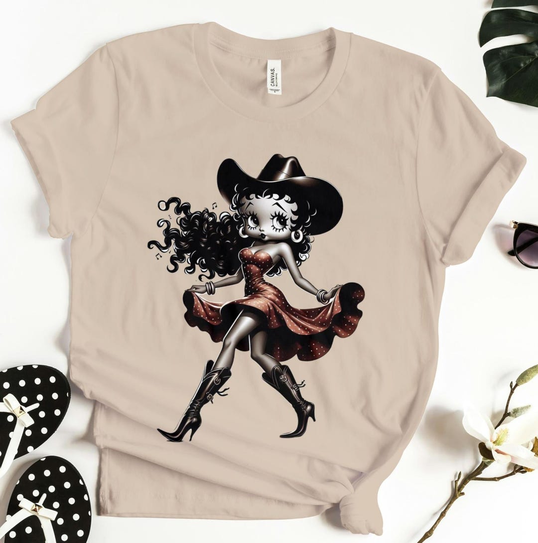 BETTY BOOP RODEO Country African American Cowgirl Boots on the Ground ...