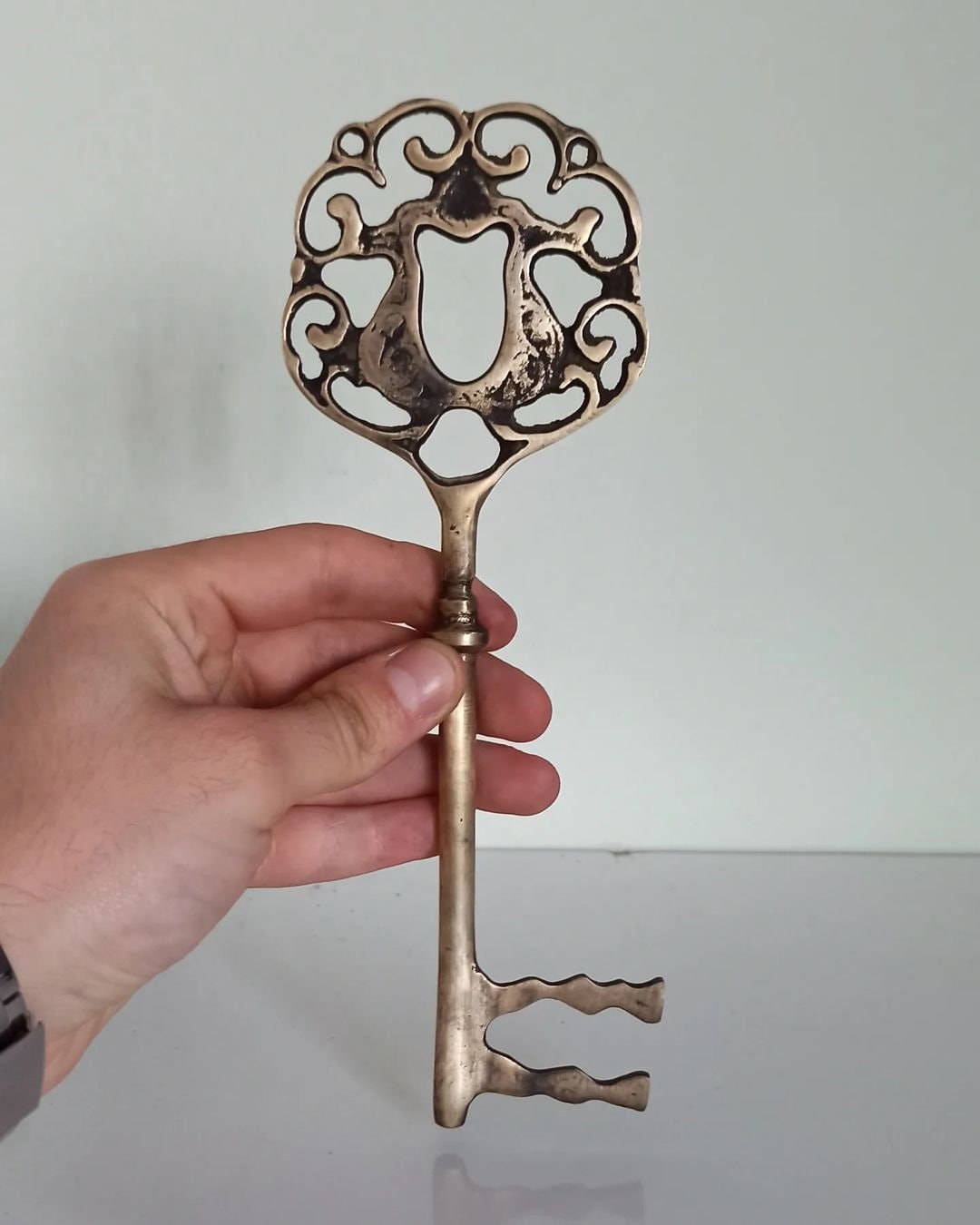 Vintage Brass Ornate Key: Antique Home Decor - Etsy