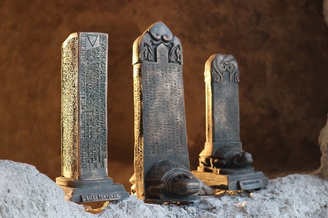 Orkhon Inscriptions, Set of 3 Trinket, Old Turkic Alphabet, Kul Tigin ...