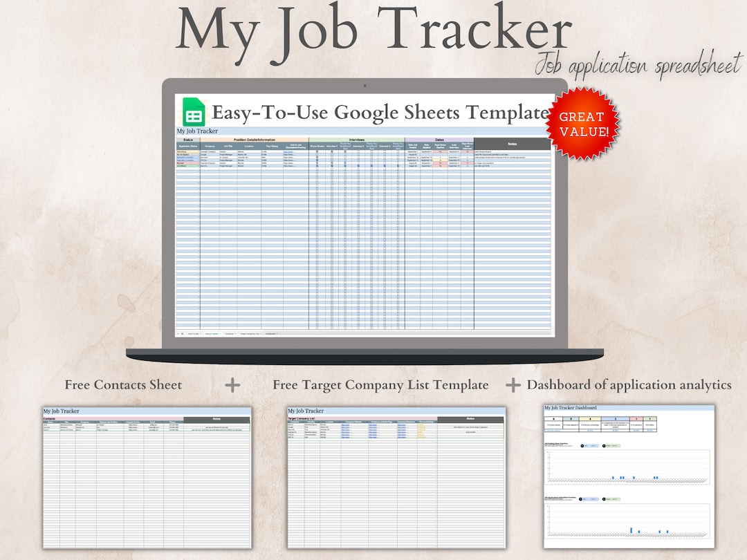 Job Application Tracker, Job Tracker, Job Interview Tracker, Job Search ...