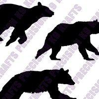 Bear Svg File, Bear Silhouette, Bear Cut File, Bear Png, Bear Clipart ...