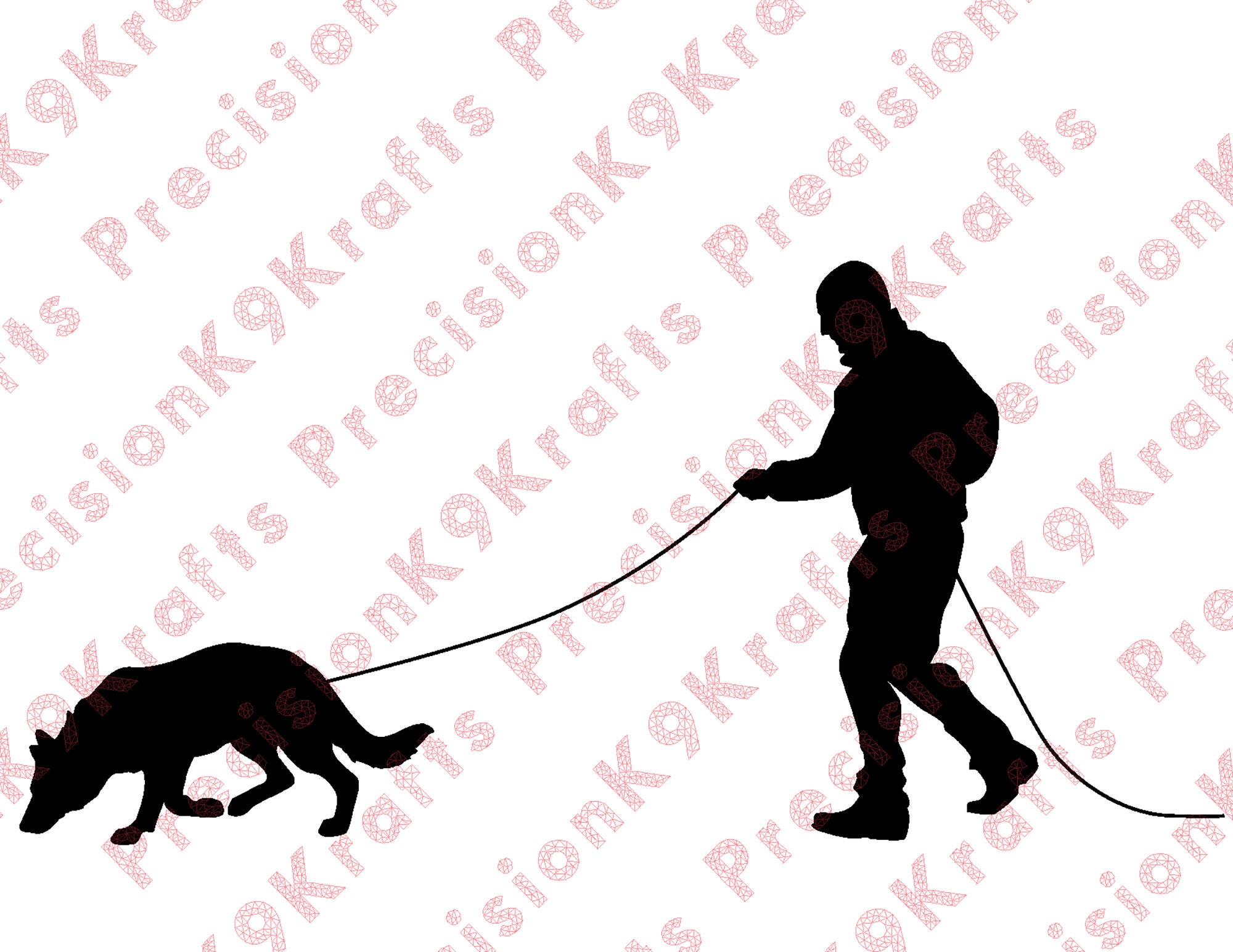 Man Tracking With Shepherd, Svg, Schutzhund - Etsy