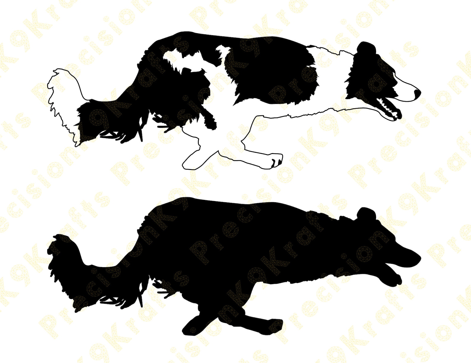 Border Collie Running, Dxf, Svg, Eps, Ai, Png - Etsy Australia