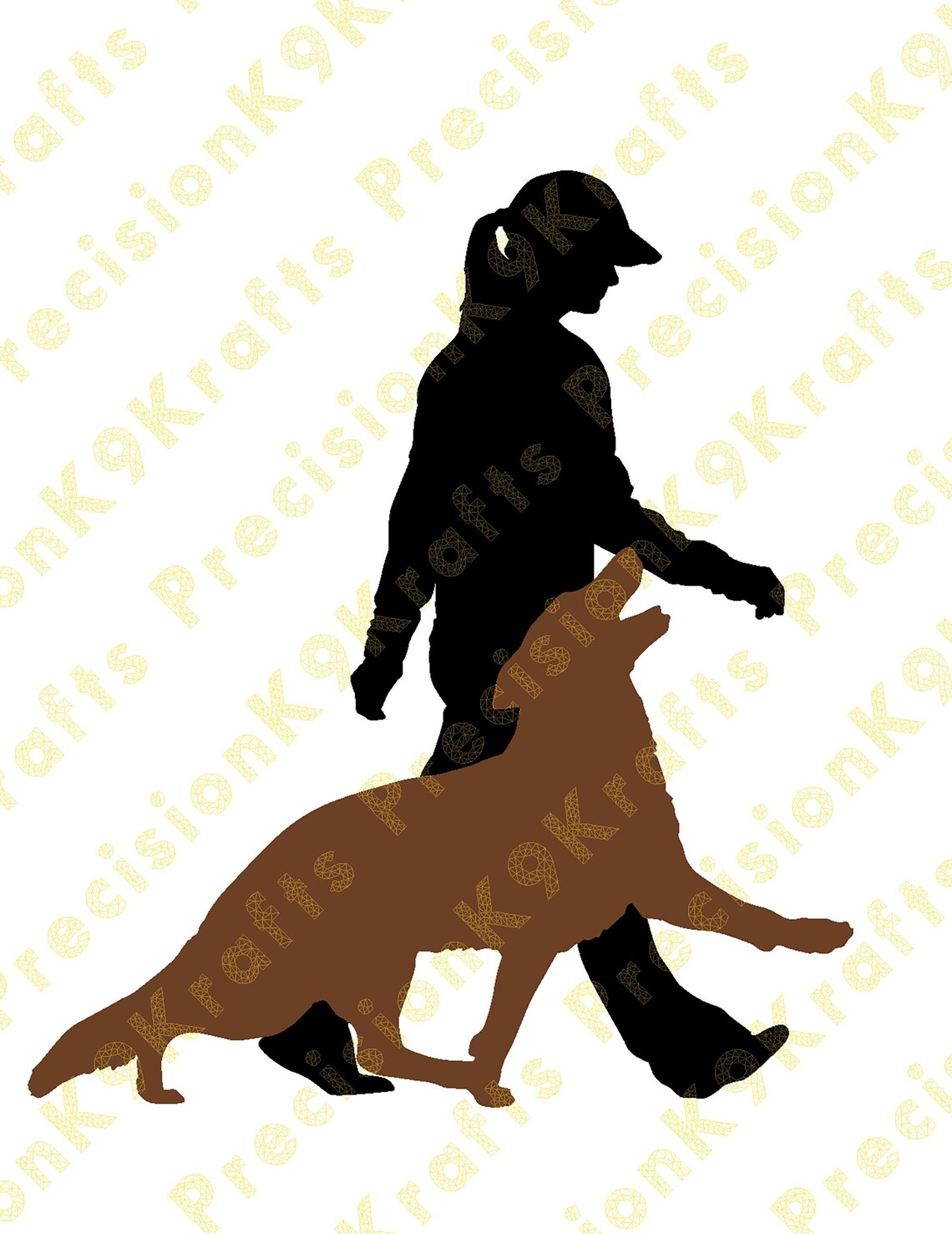Lady Handler With German Shepherd Heeling Obedience Svg - Etsy