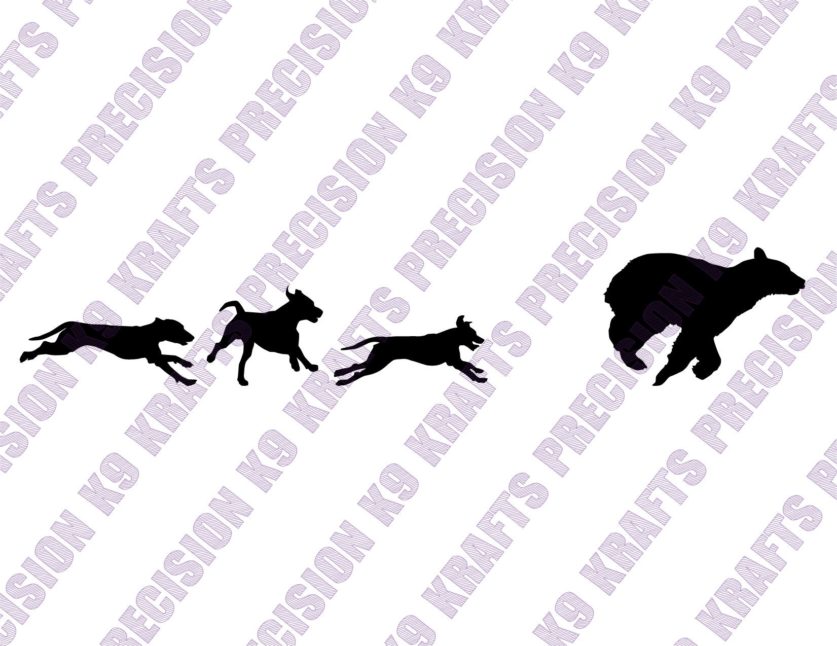 Hounds, Running, Hunting, Bear Coursing, SVG, Ai, PDF, PNG, Cut File ...
