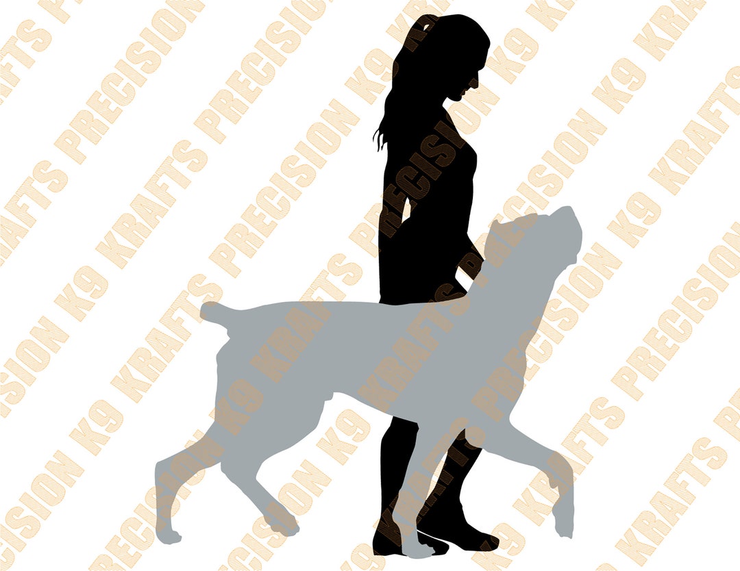 Cane Corso With Female Handler, SVG, Ai, PDF, Png, Cut File, Vector ...