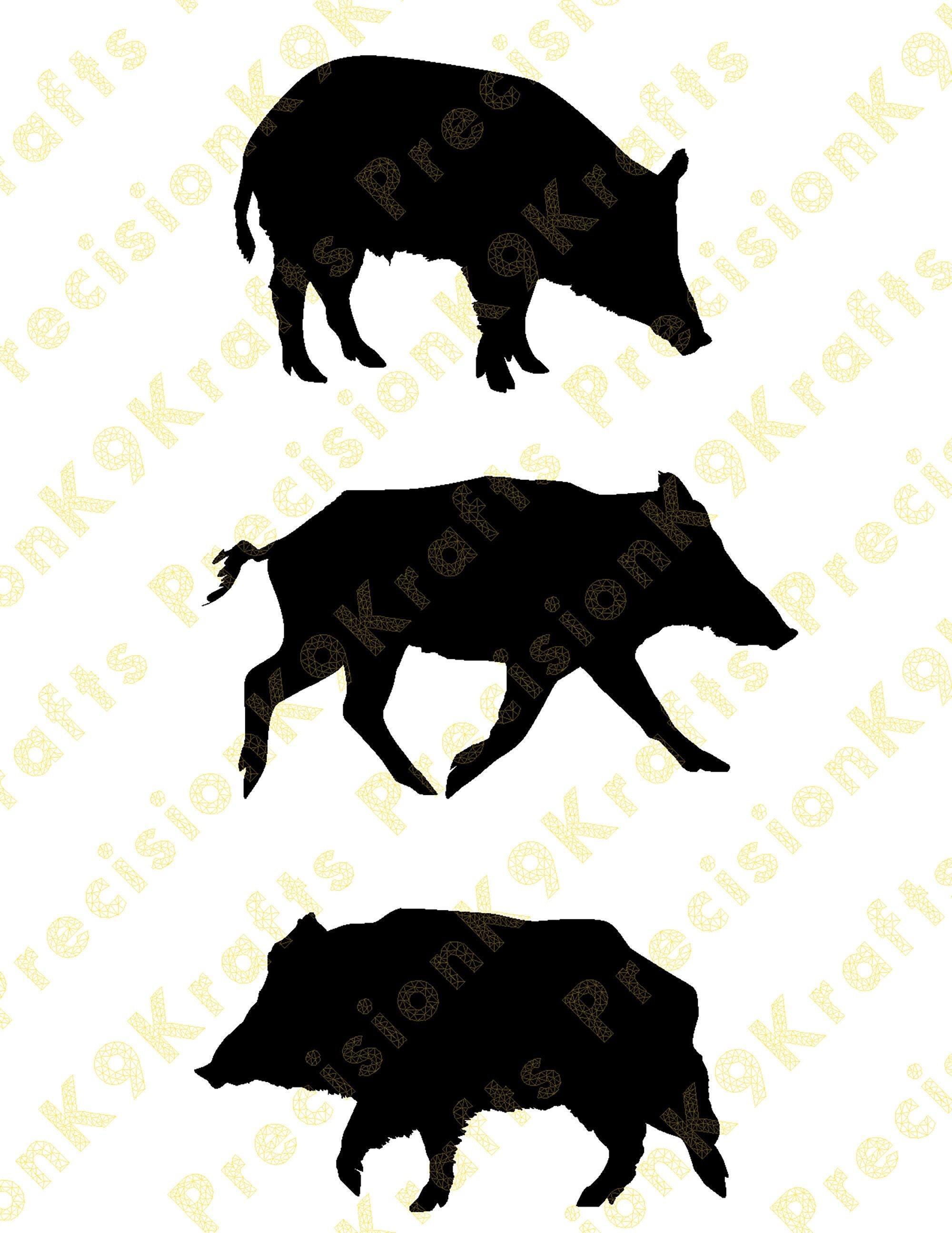 Feral Pigs, Wild Hogs, Swine, Svg, - Etsy