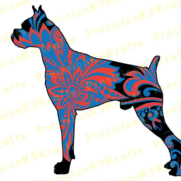 Boxer Mandala Svg - Etsy