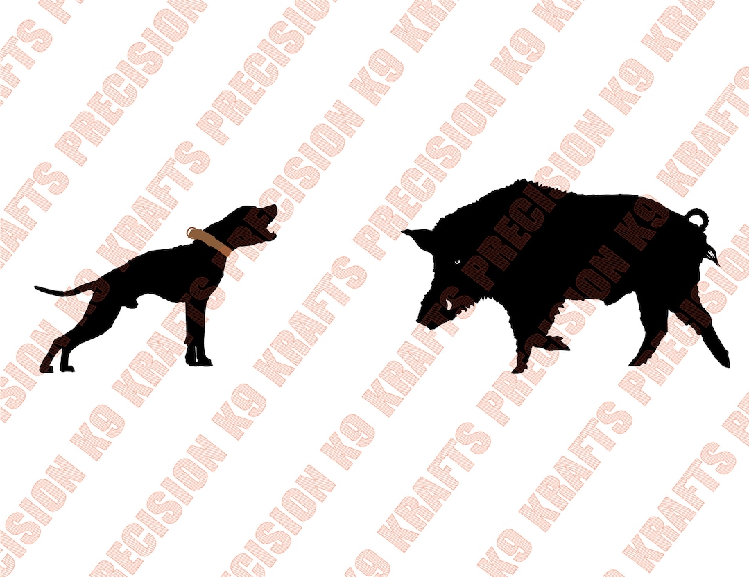 Hog Hunting Dog Vector Art: Feral Pig Clipart (PNG, SVG, PDF) - Etsy