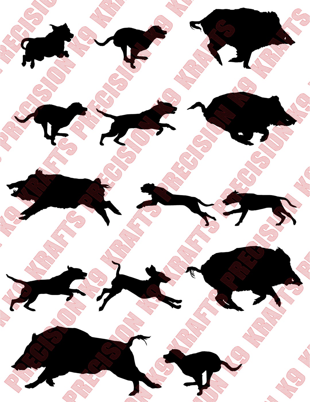 Feral Hogs, Wild Pigs, Hog Hunting, Bay Dogs, Russian Boars, PNG, Ai, PDF, SVG, Clipart, Vector ...