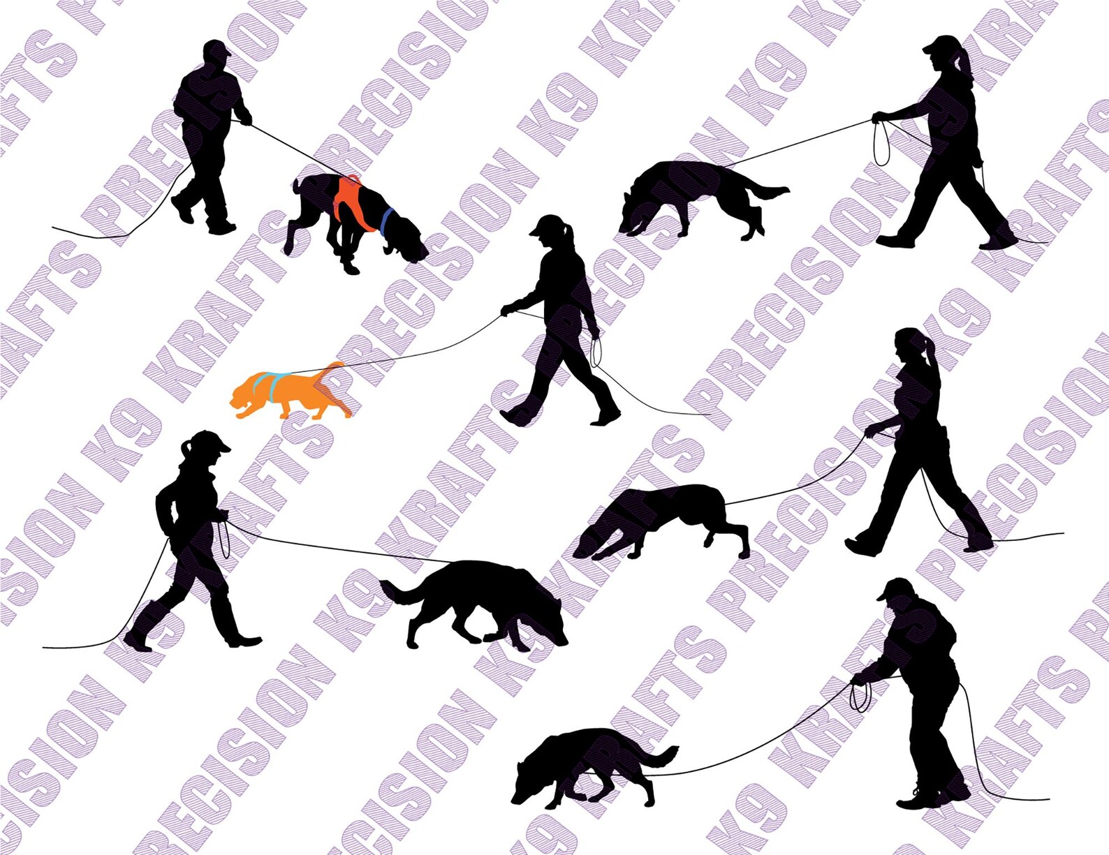 Tracking Handlers and Their Dogs, German Shepherd, Bloodhound, Beagle ...
